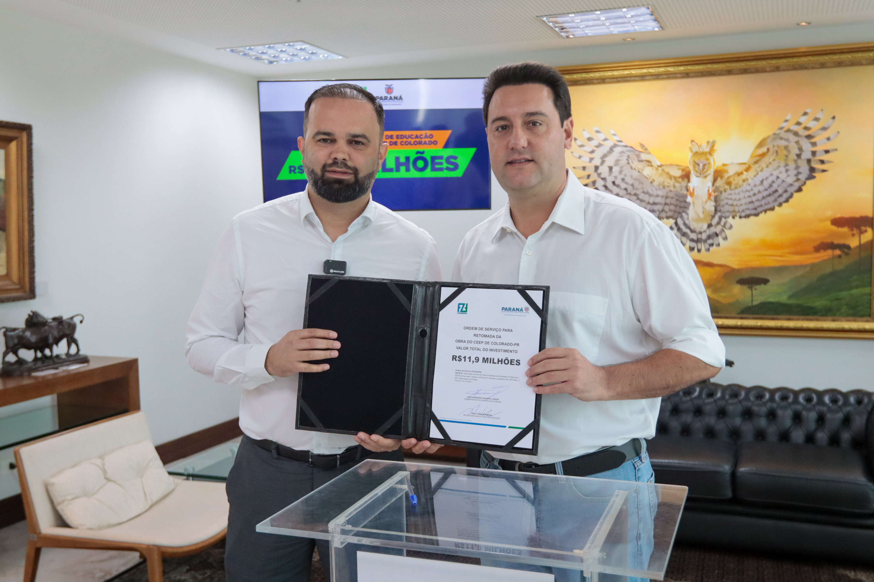 Governador assina ordem de serviço para retomada das obras do CEEP de ...